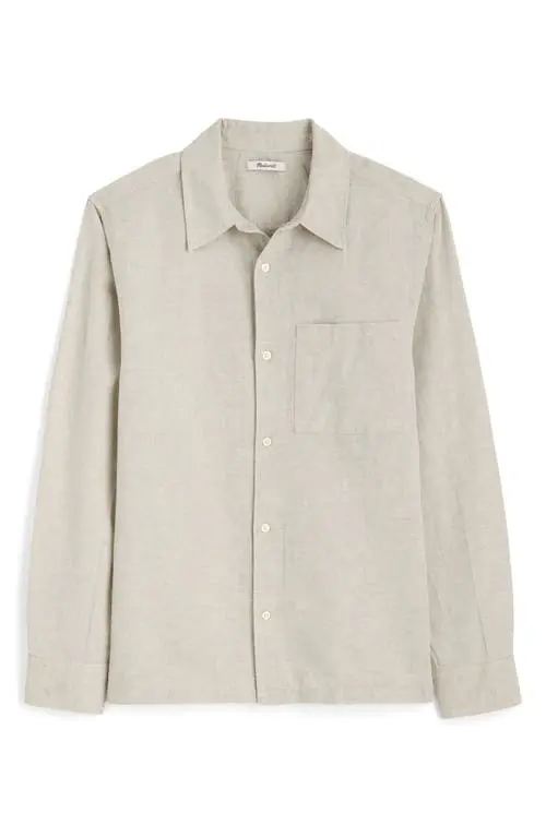 Madewell Stripe Linen & Cotton Button-up Shirt - Oat