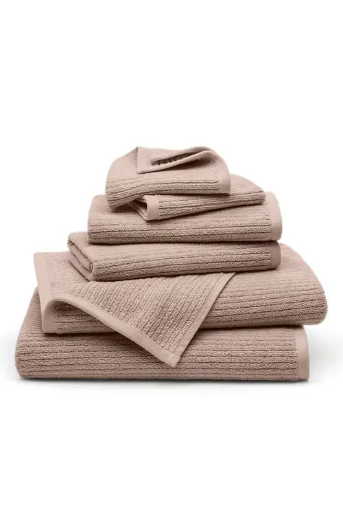 BOLL & BRANCH Spa 6-piece Organic Cotton Bath Towel Set - Dusty Rose
