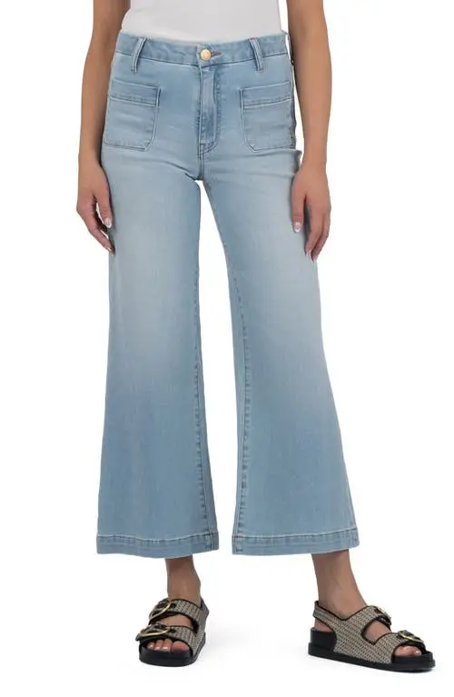 Kut From The Kloth Meg Patch Pocket High-waist Wide-leg Jeans - Fortitude