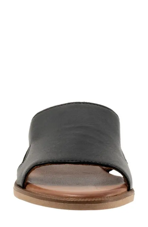 BUENO Hendrix Leather Slide Sandal - Black