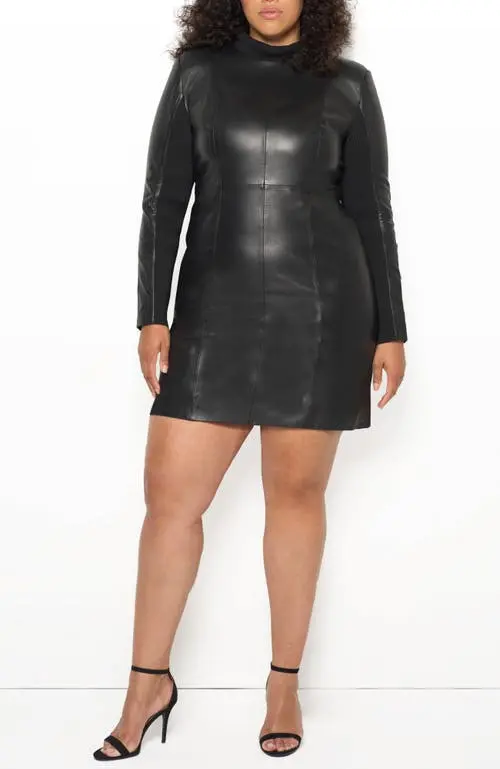 AS By DF Upcycled Leather Mini Dress