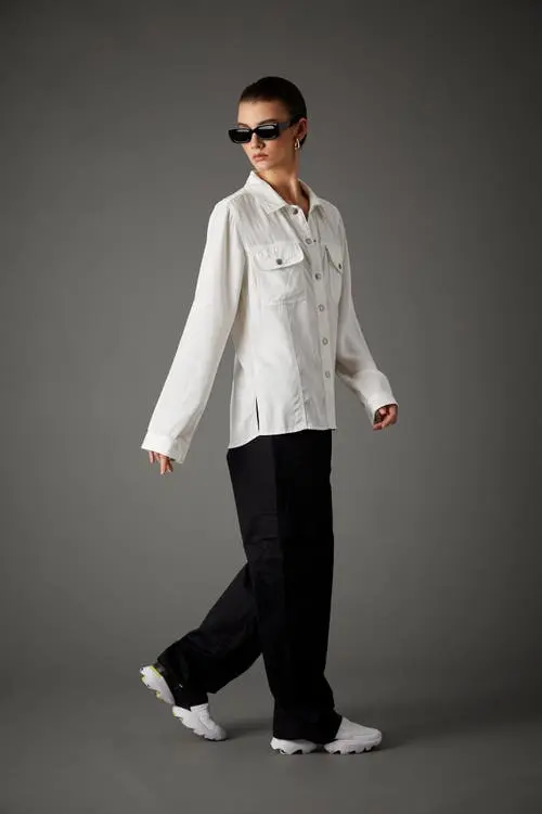 BLUE REVIVAL Tencel Button-up Shirt