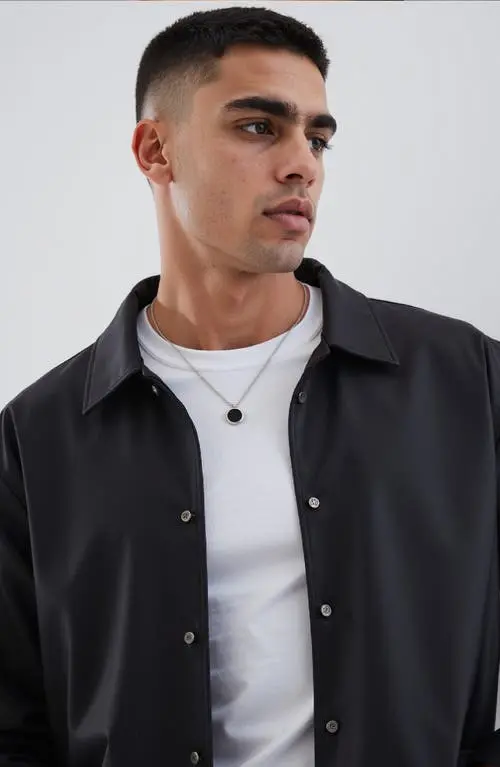 MR. ETTIKA Ettika Circle Stone Onyx Pendant Necklace