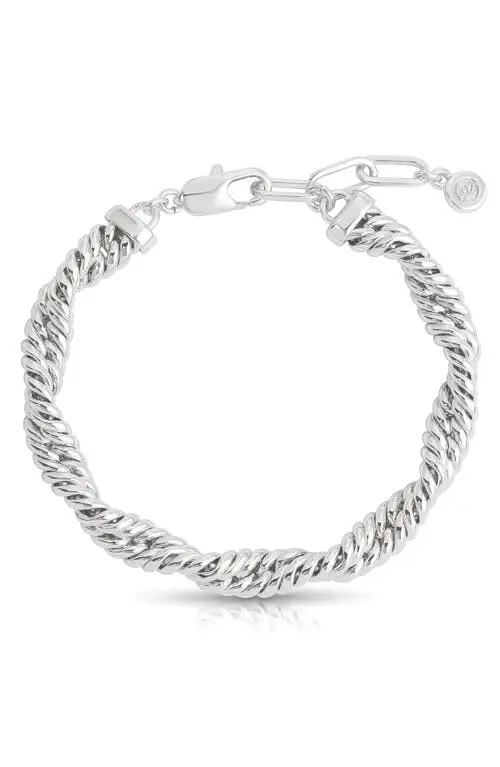 Ettika Twisted Strands Bracelet - Silver