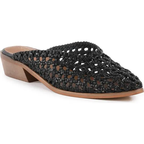 Seychelles Moonshine Woven Mules - Black
