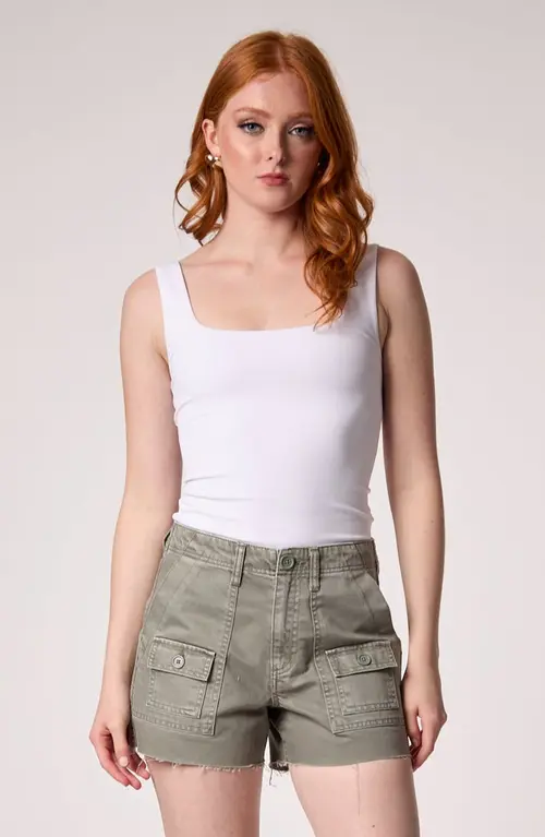 BLUE REVIVAL Adeline High-waisted Denim Cargo Shorts