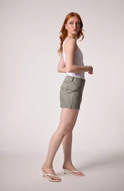 BLUE REVIVAL Adeline High-waisted Denim Cargo Shorts