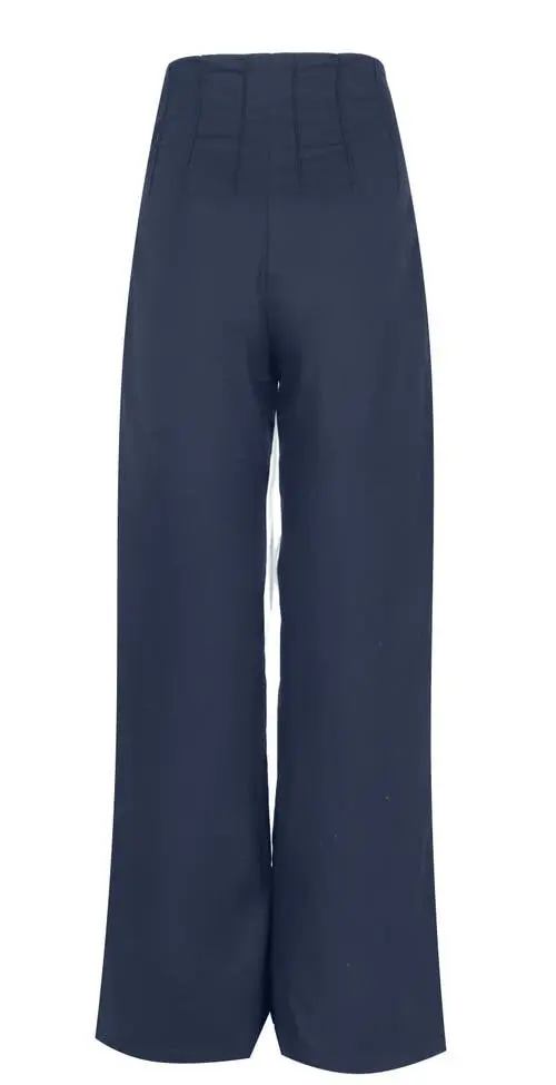PRIME OF LIME Alison Wide-leg Pants - Navy