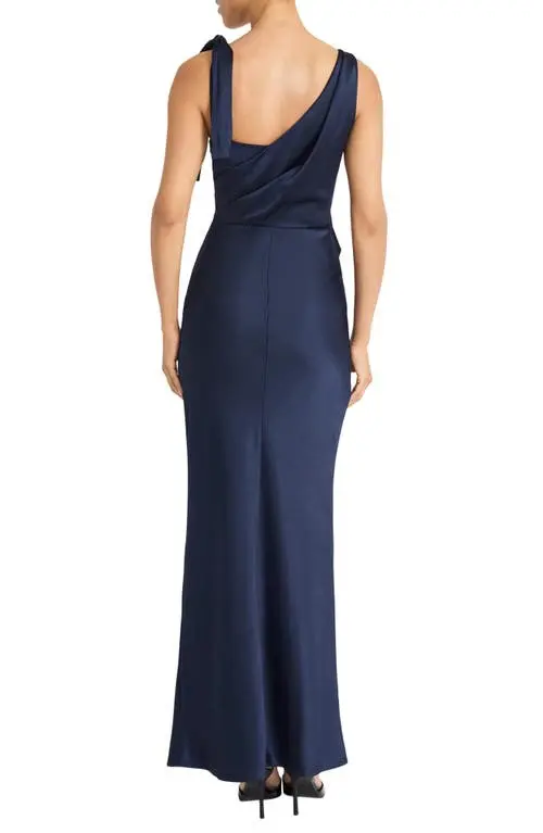 Maggy London Tie Detail Satin Gown
