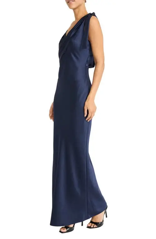 Maggy London Tie Detail Satin Gown