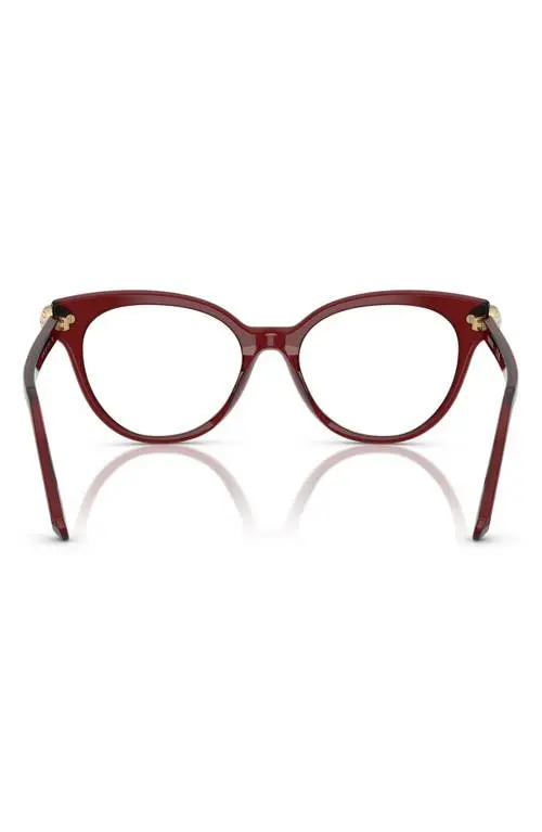 SWAROVSKI 51mm Phantos Optical Glasses - Tranparent Burgundy/ Demo Lens