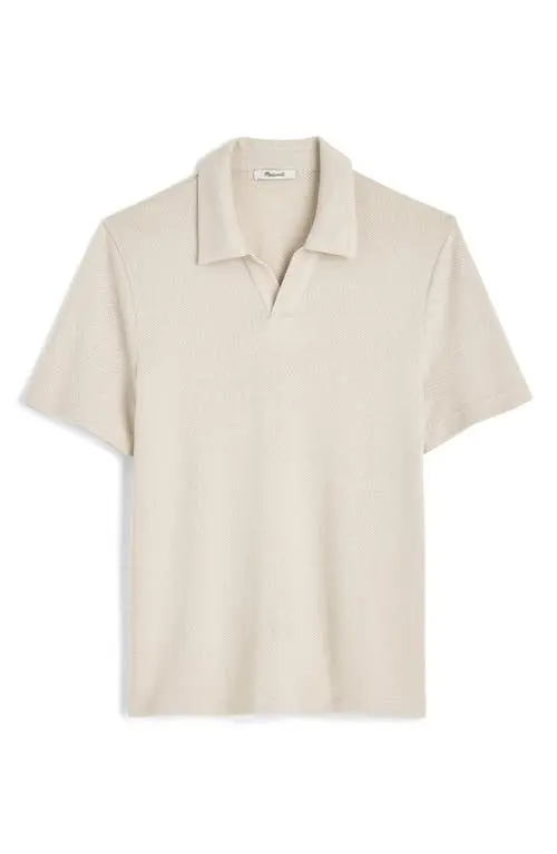 Madewell Johnny Collar Heavyweight Mesh Polo - Dove