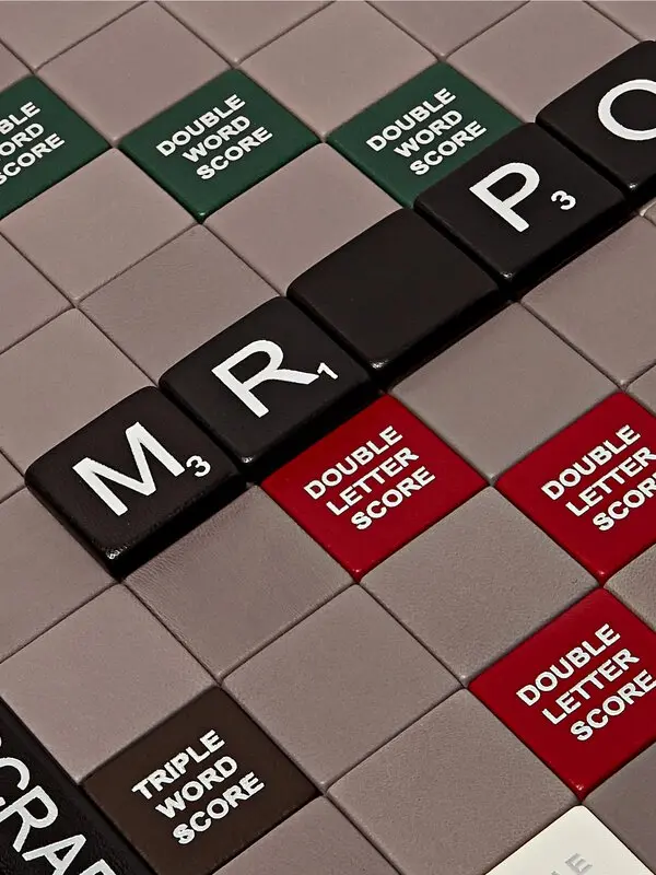 ASPREY Hanover Leather Scrabble Set