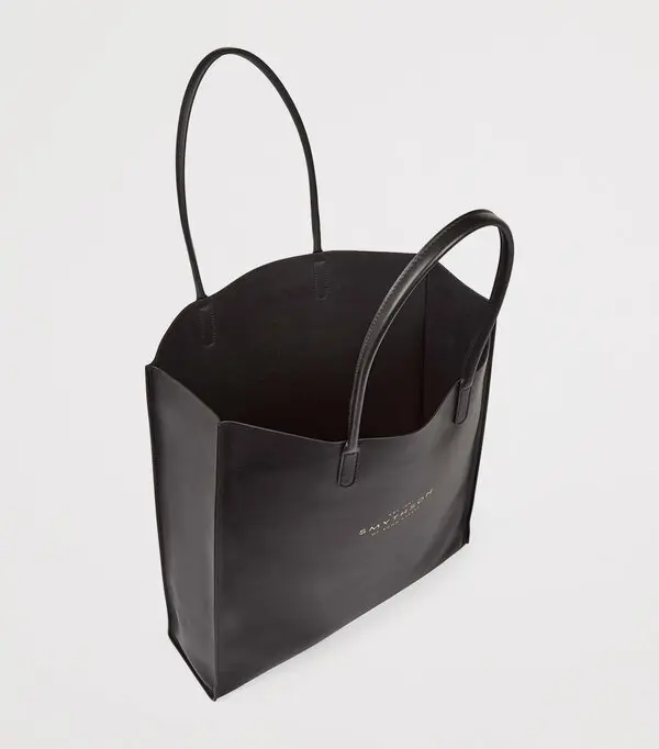 Smythson Leather Kingly Tote Bag - Black