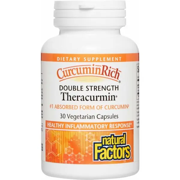 NATURAL FACTORS Double Strength Theracurmin 30 Capsules - One-color