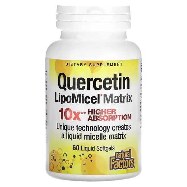 NATURAL FACTORS Quercetin Lipomicel Matrix 60 Softgels - One-color