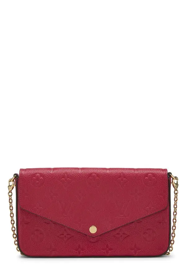 LOUIS VUITTON Monogram Empreinte Pochette Felicie - Red