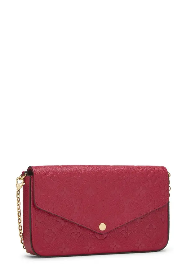 LOUIS VUITTON Monogram Empreinte Pochette Felicie - Red