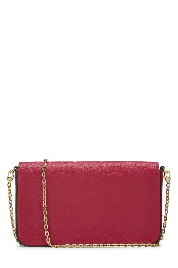 LOUIS VUITTON Monogram Empreinte Pochette Felicie - Red