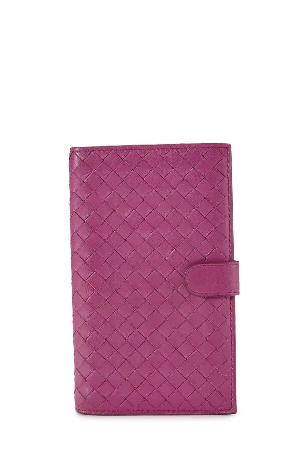 Bottega Veneta Intrecciato Compact Wallet - Pink