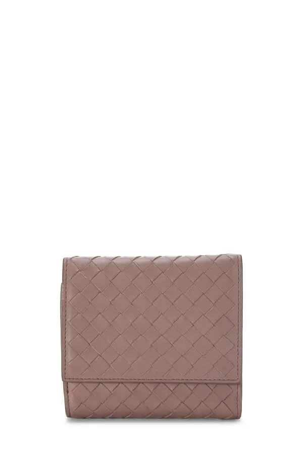 Bottega Veneta Intrecciato Compact Wallet - Pink