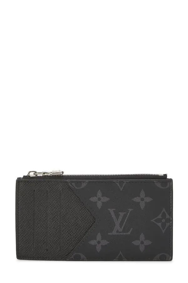 LOUIS VUITTON Taigarama Coin & Card Holder - Black
