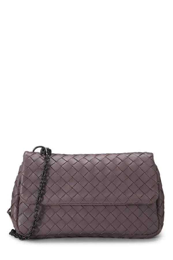 Bottega Veneta Intrecciato Leather Crossbody - Purple