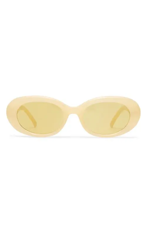AIRE Epsilon 50mm Small Oval Sunglasses - Chalk/ Bisque Tint