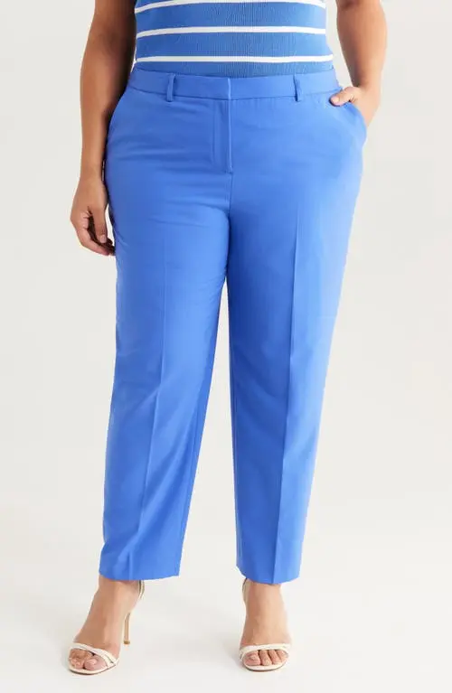 TAHARI ASL Classic Straight Leg Pants - Pacific Blue