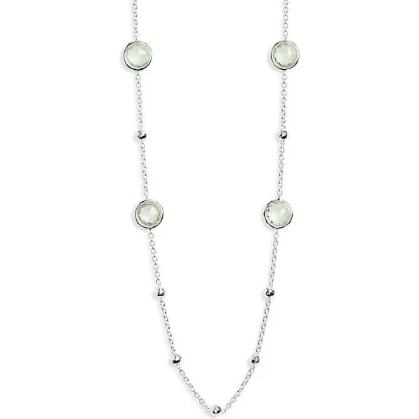 Ippolita Lollipop® Ball & Stone Station Necklace - Silver/ Garnet