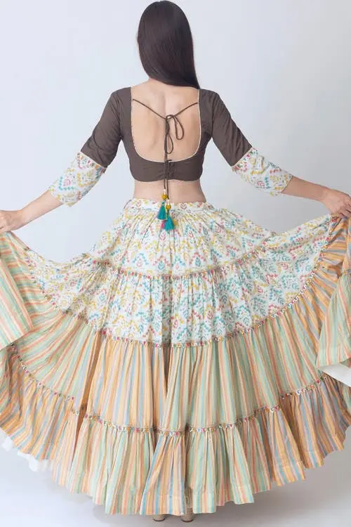 RAAS Tiered Chaniya Choli Set