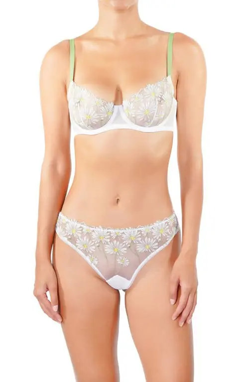 HUIT Dance Des Fleurs Embroidered Mesh Underwire Bra