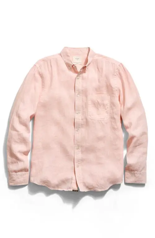 Billy Reid Tuscumbia Linen Button-down Shirt - Blush