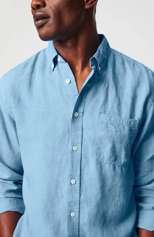 Billy Reid Tuscumbia Linen Button-down Shirt - French Blue
