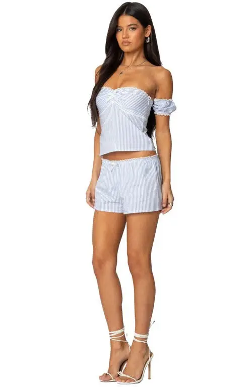 EDIKTED Taryn Stripe Shorts