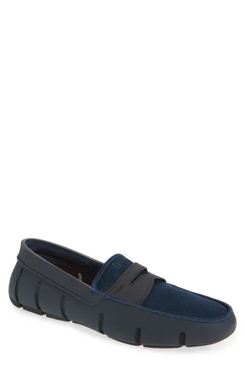 Swims Mesh And Rubber Penny Loafer - Navy | Editorialist display picture 1