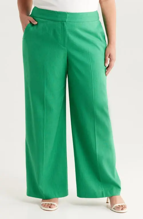 TAHARI ASL Wide Leg Trousers - Clover