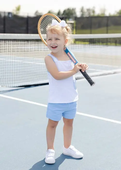 FLORENCE EISEMAN Knit Short Set With Tennis Rackets