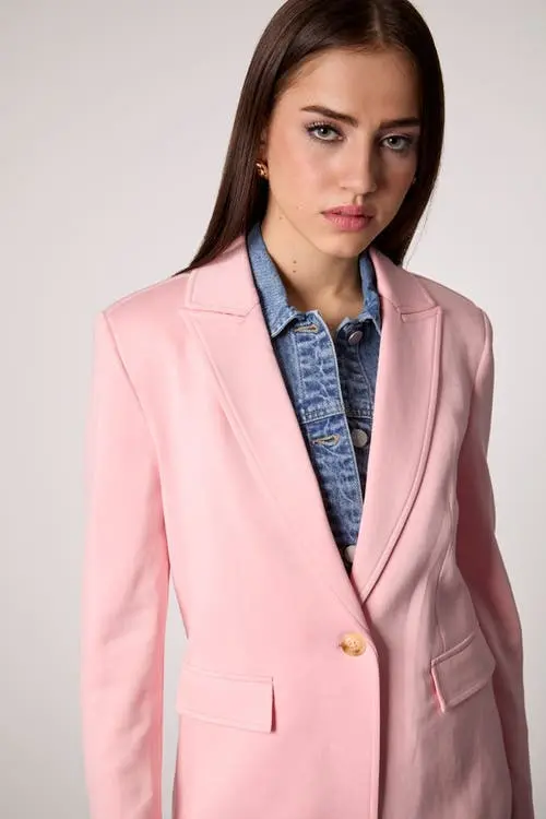 BLUE REVIVAL Helen Blazer With Removable Insert - Pink