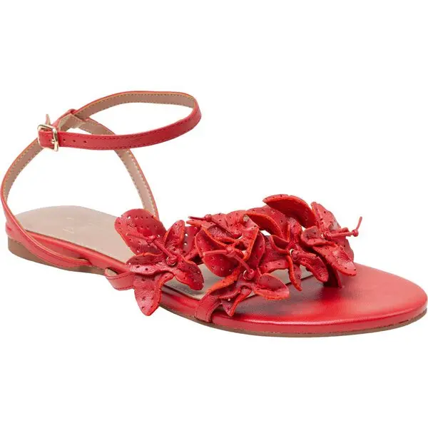 Linea Paolo Lucia Ankle Strap Sandal - True Red