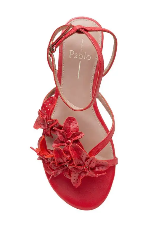 Linea Paolo Lucia Ankle Strap Sandal - True Red