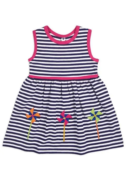 FLORENCE EISEMAN Stripe Knit Dress With Appliqués