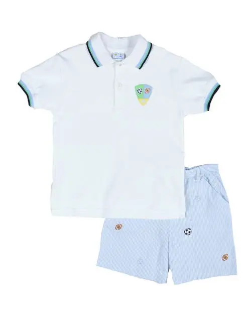 FLORENCE EISEMAN Knit Polo With Sport Balls