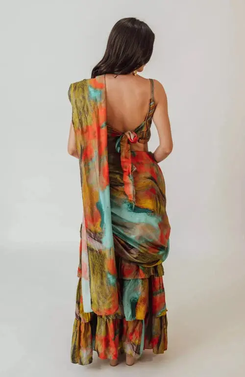 RAAS Kahlo Ruffle Saree Dress