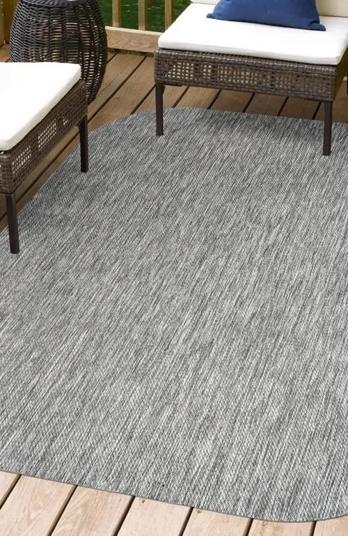 JONATHAN Y Miles Modern Minimalist Radius Corner Solid Indoor/outdoor Shaped Area Rug - Gray