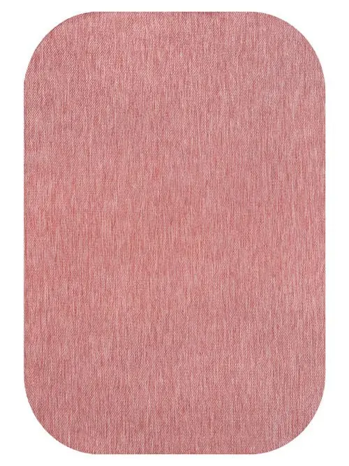 JONATHAN Y Miles Modern Minimalist Radius Corner Solid Indoor/outdoor Shaped Area Rug - Light Rose