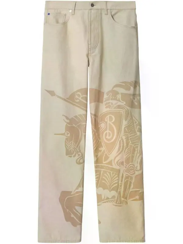 Burberry Equestrian Knight Jeans - Neutrals