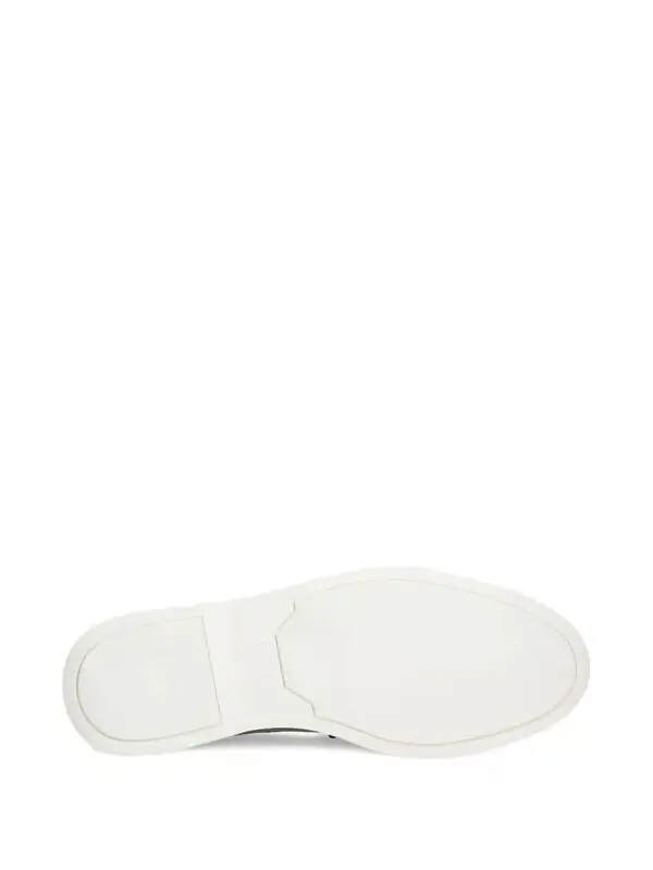 BOSS Suede Loafers With Embossed Logo - Neutrals