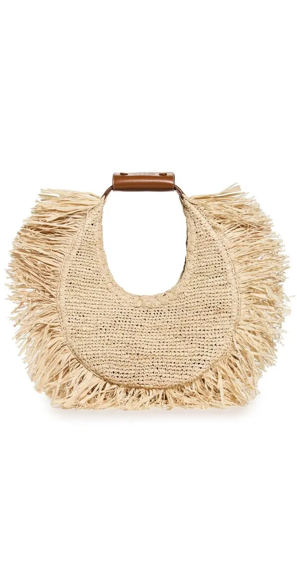 Staud Moon Raffia Tote Bag