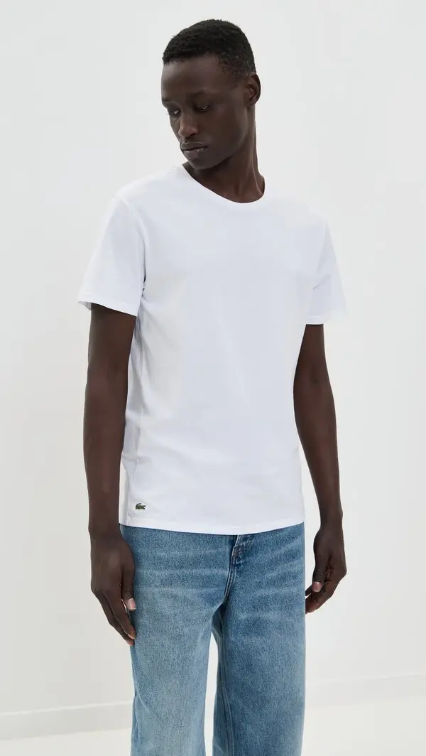 Lacoste Cotton Undershirt Crew Tee 3 Pack